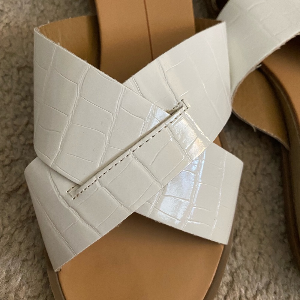 White Snakeskin Dolce Vita Sandals - Gem